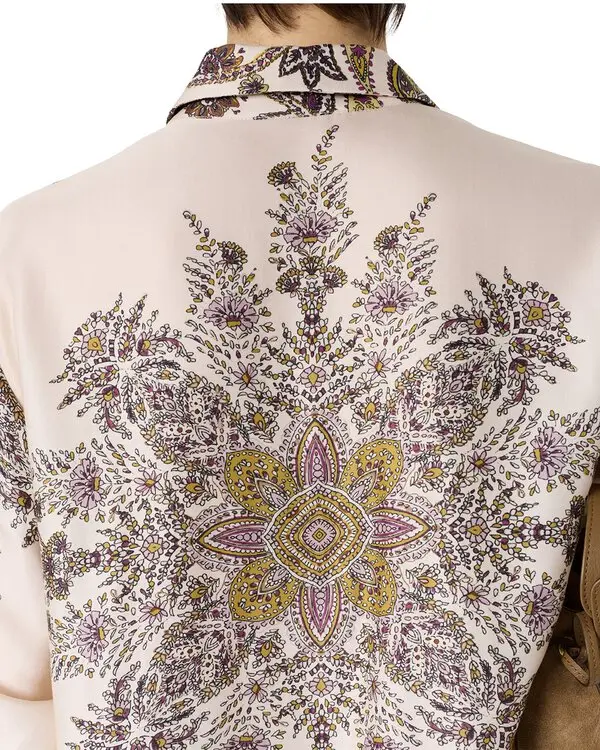 Gerard Darel Canna Mixed Print Viscose Blouse