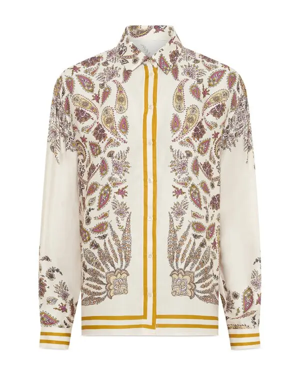 Gerard Darel Canna Mixed Print Viscose Blouse