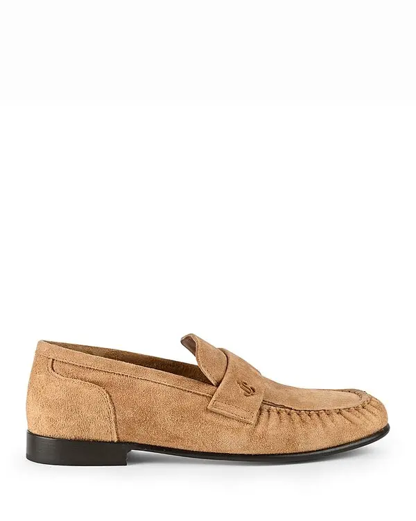 JIMMY CHOO Ellis Suede Loafers - Toffee