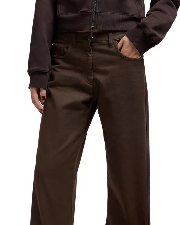 Emporio Armani Garment Dyed Straight Leg Jeans - Chocolate Plum