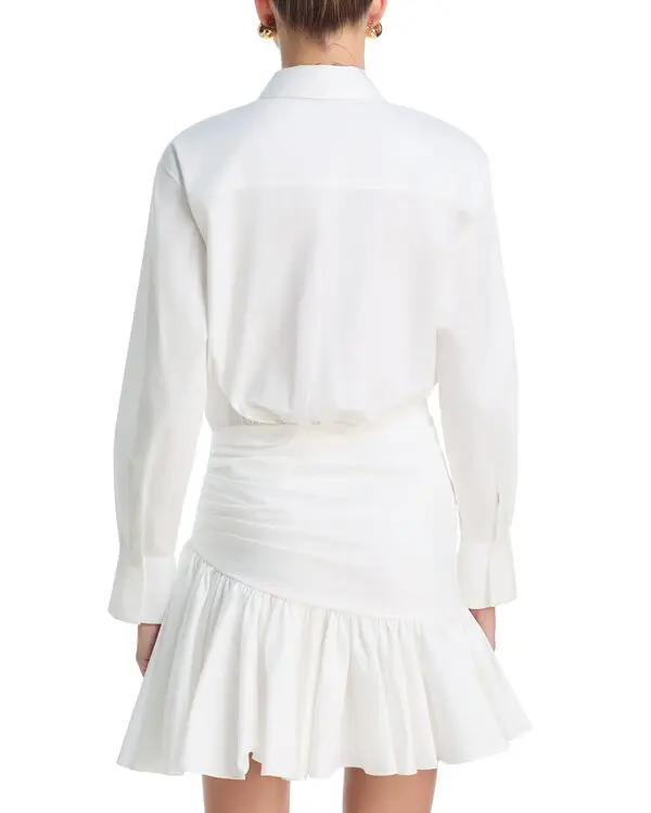 SELF-PORTRAIT Crepe Lace Bow Dress - White