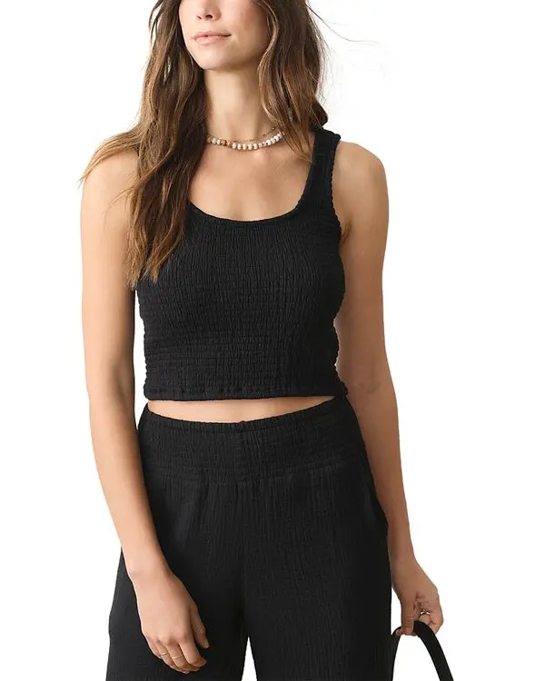 Marine Layer Coralina Scoop Tank Top - Black