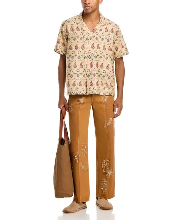KARTIK RESEARCH Silk Printed Camp Shirt