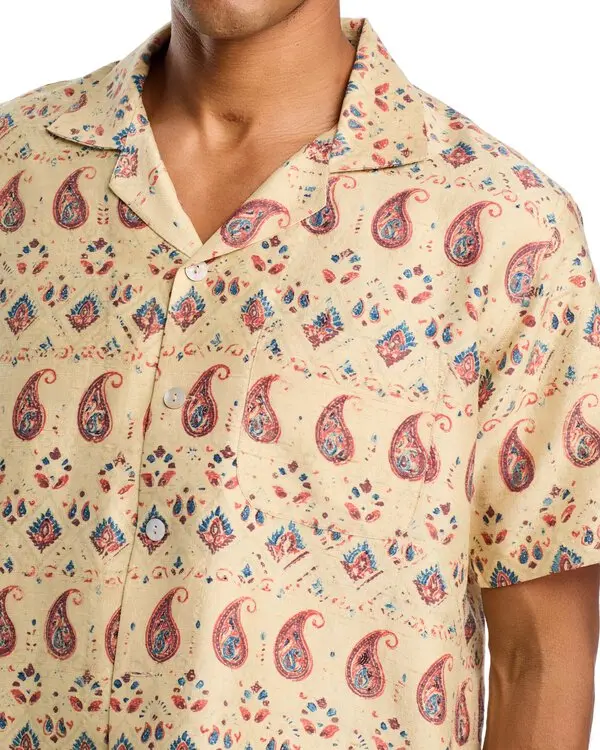 KARTIK RESEARCH Silk Printed Camp Shirt
