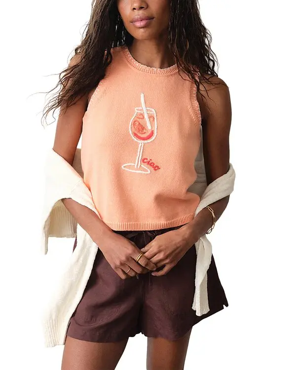Marine Layer Marisol Sweater Tank Top - Aperol