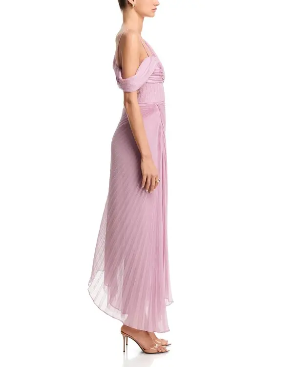 AMUR Joelle Pleated Drape Dress