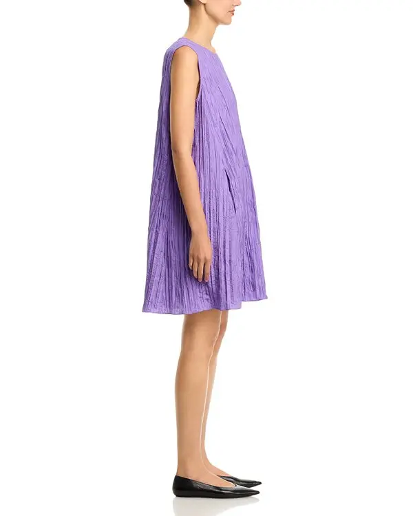 eileen fisher purple dress EILEEN FISHER Slubby Organic Cotton T Shirt Dress - M(10-12)