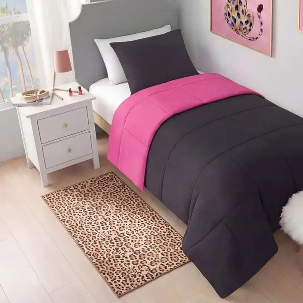 Juicy Couture Finely Washable Rug - Timeless Leopard Taupe