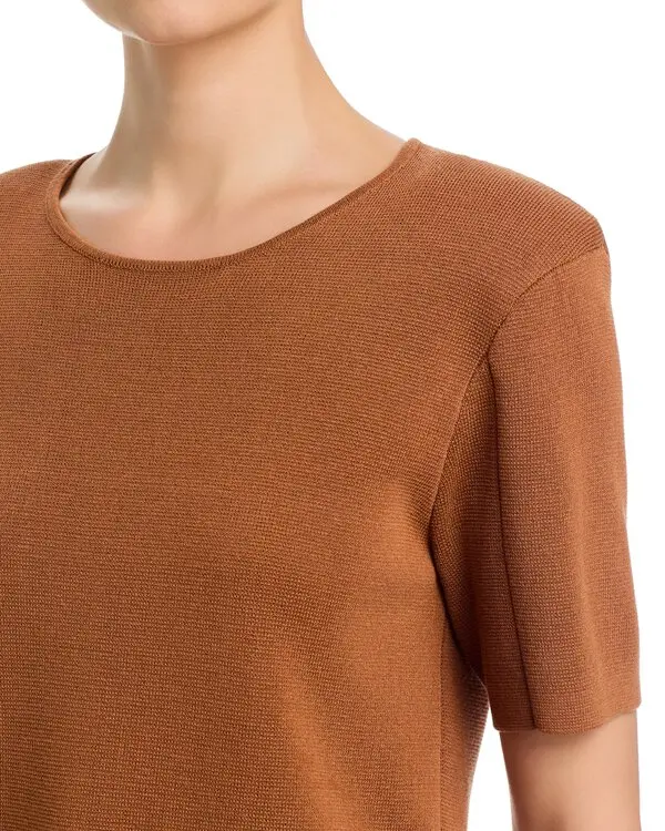 BY MALENE BIRGER Ribbed Short Sleeve Sweater