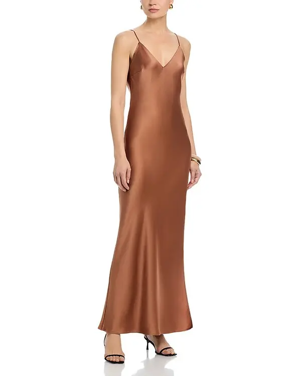 BY MALENE BIRGER Pascale Maxi Slip Dress - Brown