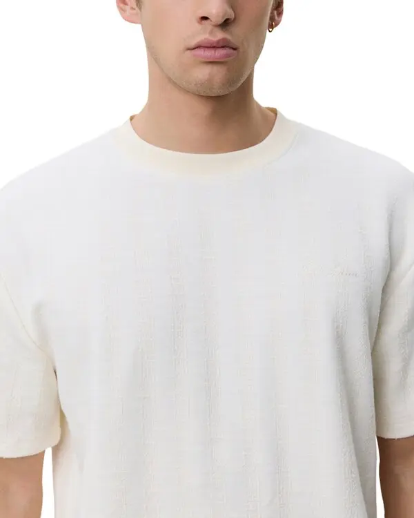 LES DEUX Stripe Jacquard T Shirt
