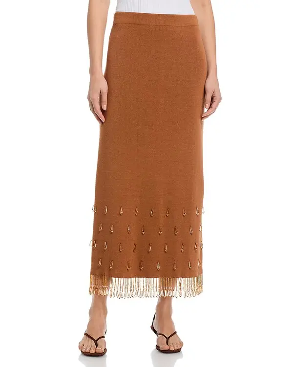 BY MALENE BIRGER Estilla Embellished Maxi Skirt - Brown