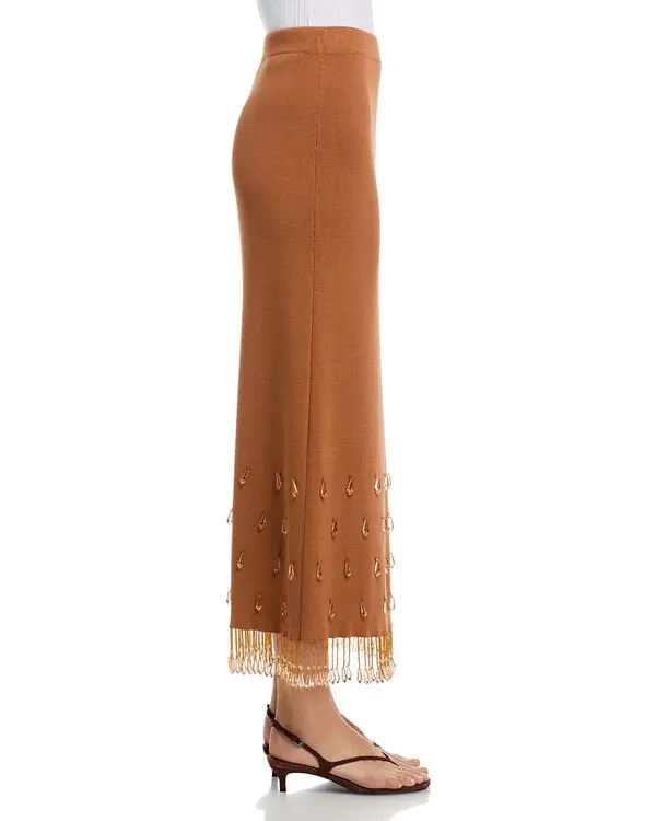 BY MALENE BIRGER Estilla Embellished Maxi Skirt - Brown