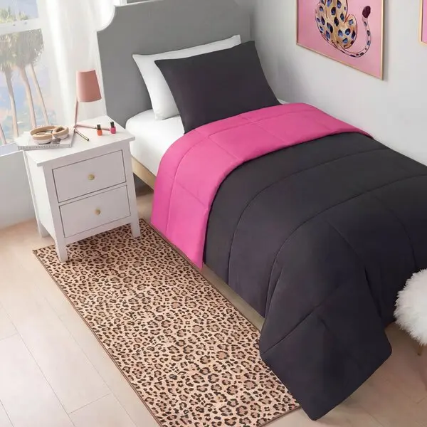 Juicy Couture Finely Washable Rug Animal Print - Timeless Leopard Taupe