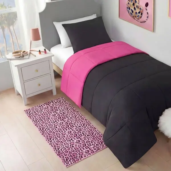 Juicy Couture Finely Washable Rug - Timeless Leopard Light Pink