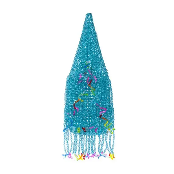 TILLIE BEADS Beaded Fringe Mini Bag - Blue