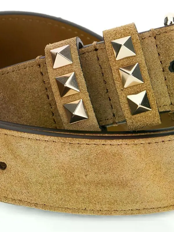 Valentino Garavani Rockstud Suede Belt - Neutrals