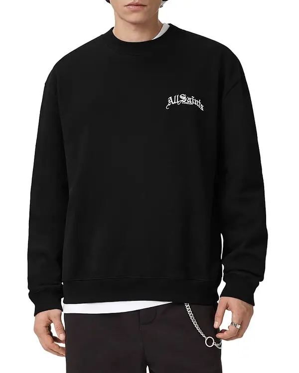 ALLSAINTS Descent Crewneck Sweatshirt - Washed Black