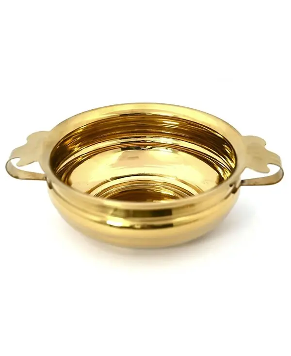VERVE CULTURE Brass Handi Serving Bowl - Gold