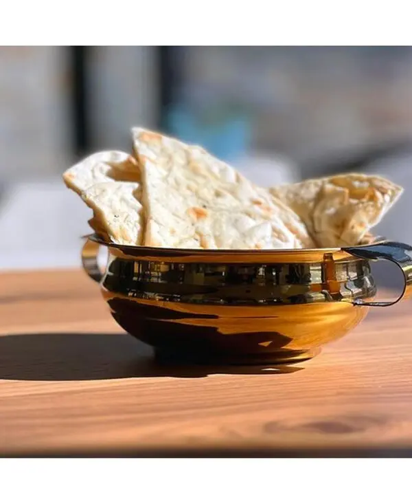 VERVE CULTURE Brass Handi Serving Bowl