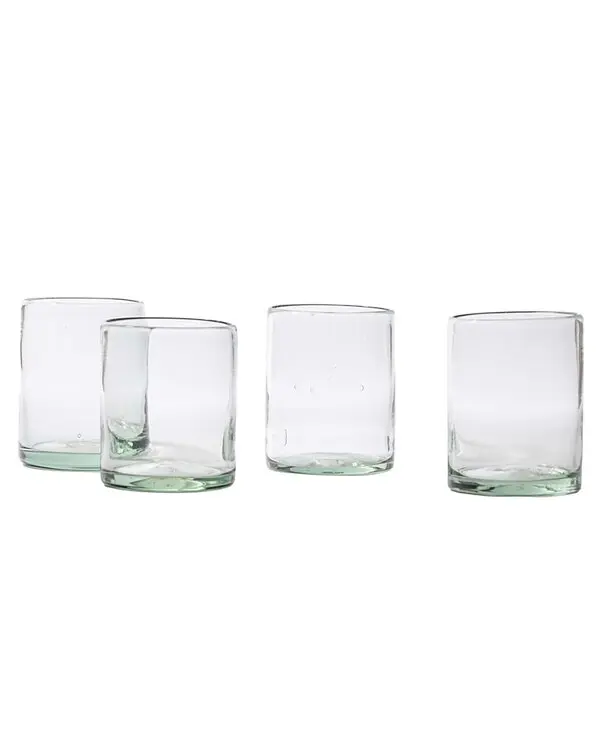VERVE CULTURE Handblown Glasses Dof Set Of 4 - Clear