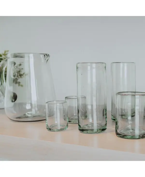 VERVE CULTURE Handblown Glasses Highball Set Of 4 - Clear
