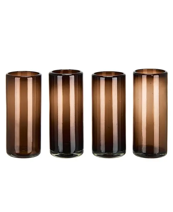 VERVE CULTURE Handblown Glasses Highball Set Of 4 - Tamarind