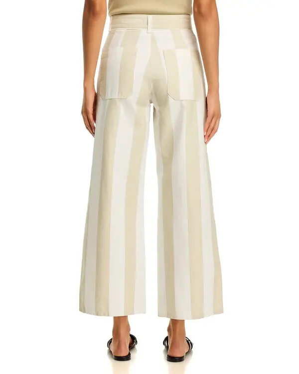ASKK NY Cropped Sailor High Rise Jeans - Sand Stripe