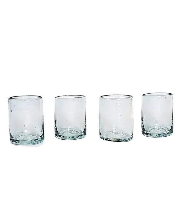 VERVE CULTURE Handblown Shotglasses Set Of 4 - Clear