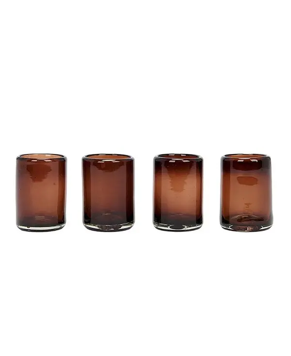 VERVE CULTURE Handblown Shotglasses Set Of 4 - Tamarind