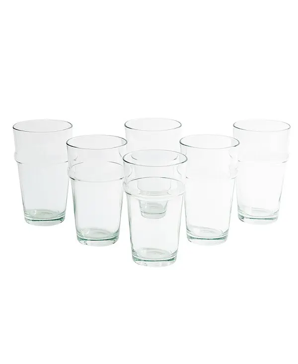VERVE CULTURE Beldi Stacking Glass Set Of 6 - Clear