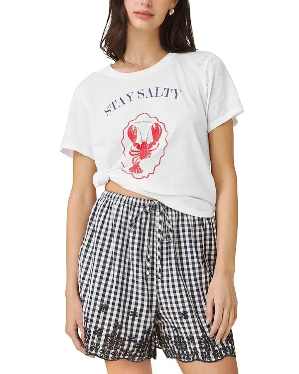 Splendid Stay Salty" Graphic T-shirt - Lobster