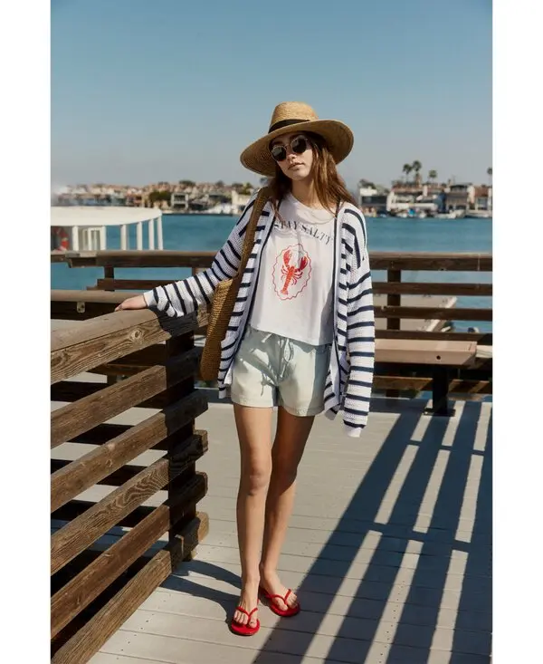 Splendid Stay Salty" Graphic T-shirt