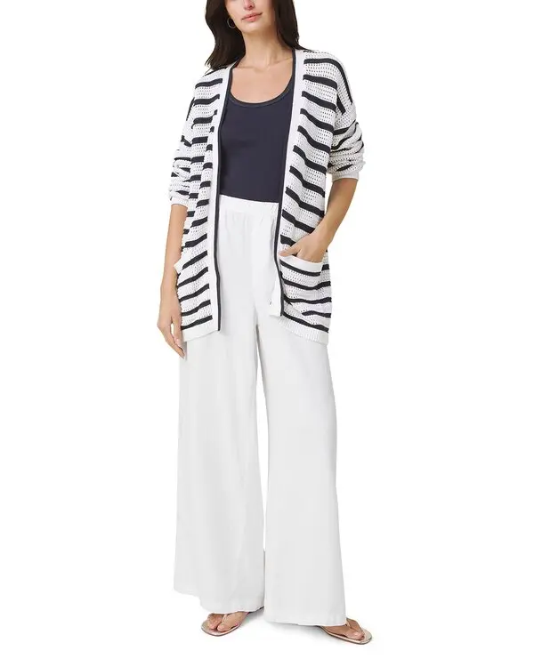 Splendid Striped Open Cardigan In Cotton