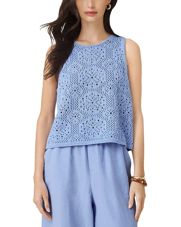 Splendid Beckham Crocheted Sweater - Azure