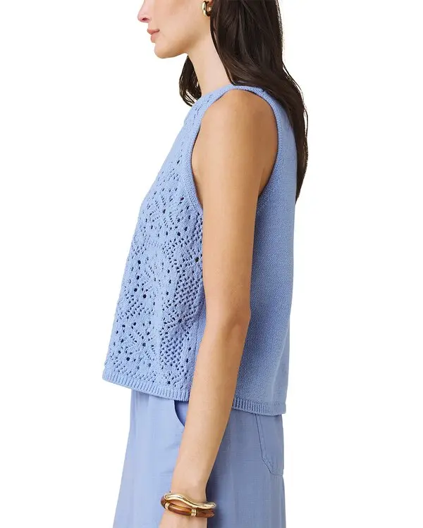 Splendid Beckham Crocheted Sweater - Azure