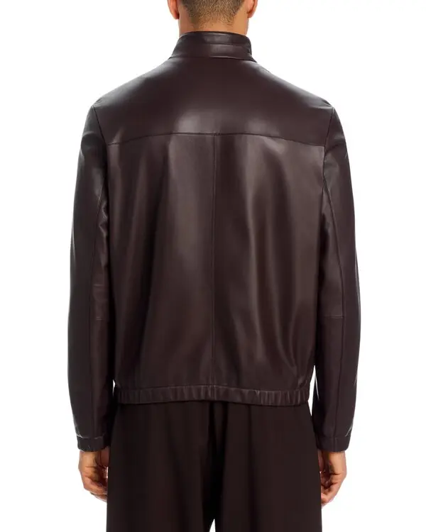 BOSS X Beckham Molta Leather Jacket - Medium Brown