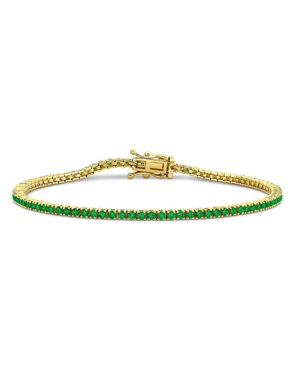 SYDNEY EVAN 14k Yellow Emerald Tennis Bracelet - Gold