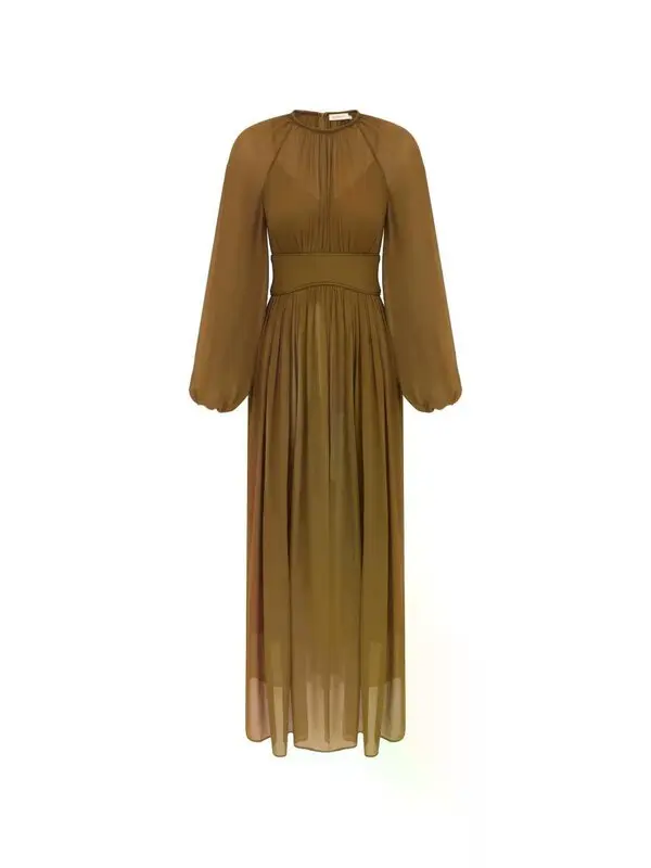 Zimmermann Carousel Billow Maxi Dress - Brown