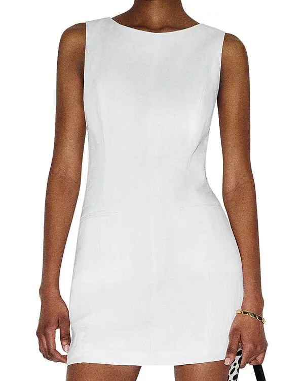 REFORMATION Citron Linen Mini Dress