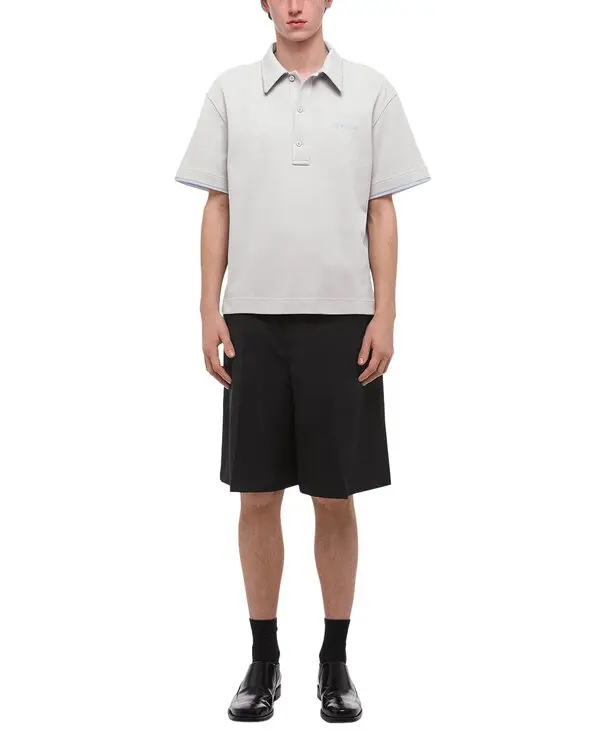 Helmut Lang Pique Polo Shirt - White