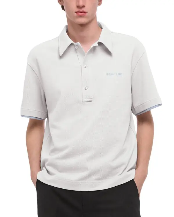 Helmut Lang Pique Polo Shirt - White
