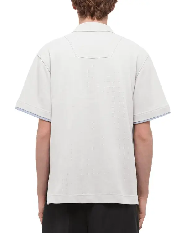Helmut Lang Pique Polo Shirt - White