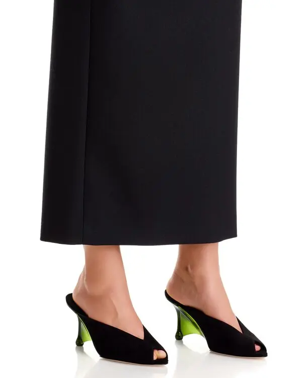 JIMMY CHOO Glace 80 Mules - Black/clover