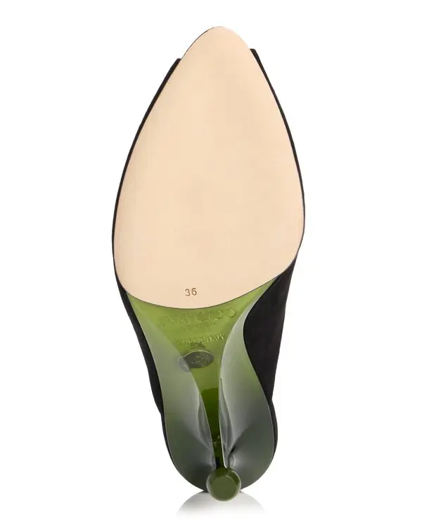JIMMY CHOO Glace 80 Mules - Black/clover