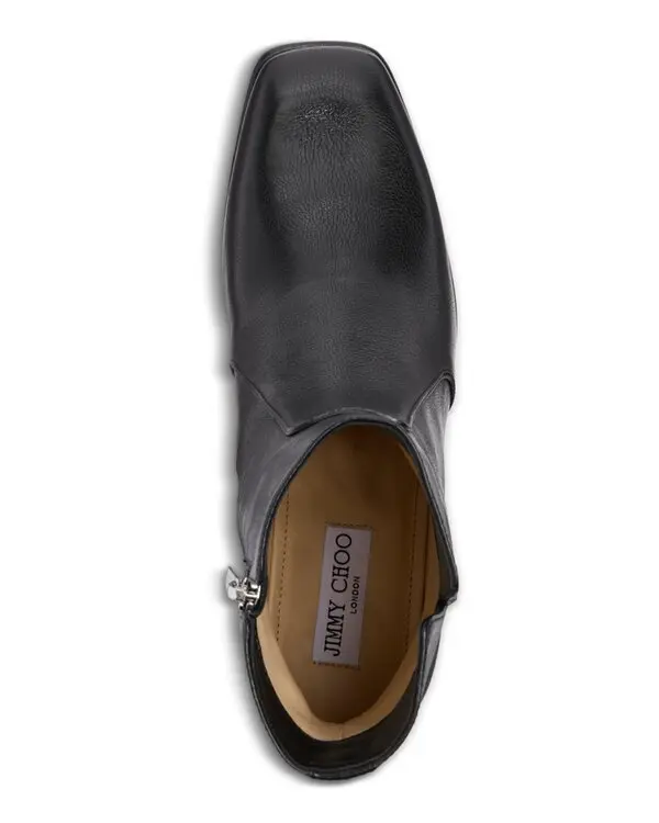 JIMMY CHOO Eliot 45 Vintage Leather Ankle Boots - Black