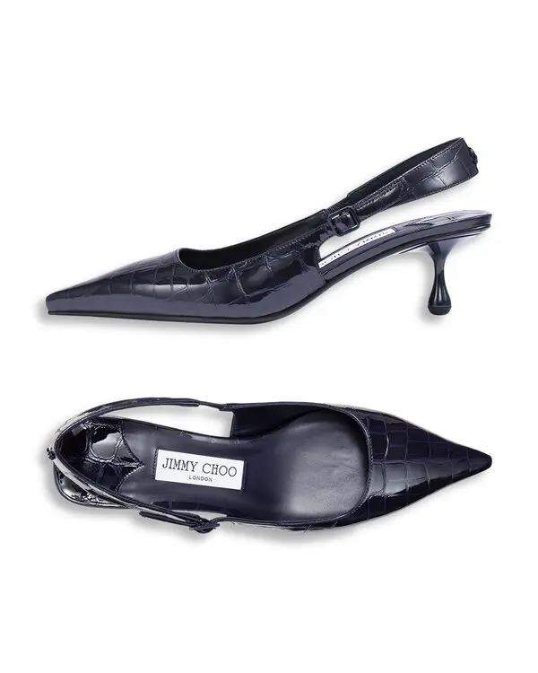 JIMMY CHOO Amel 50 Slingback Pumps - Marine