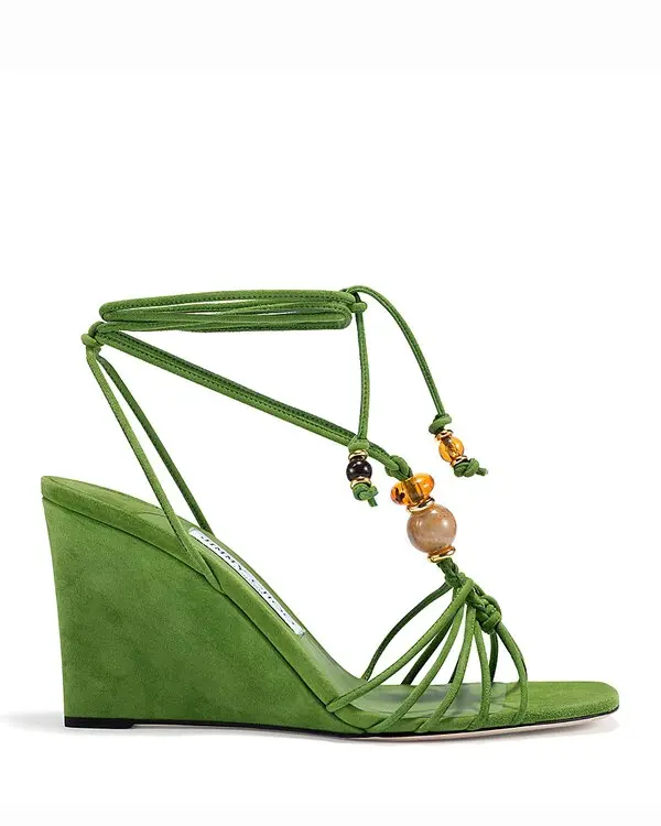 JIMMY CHOO Lova 85 Wedge Sandals - Clover Mix