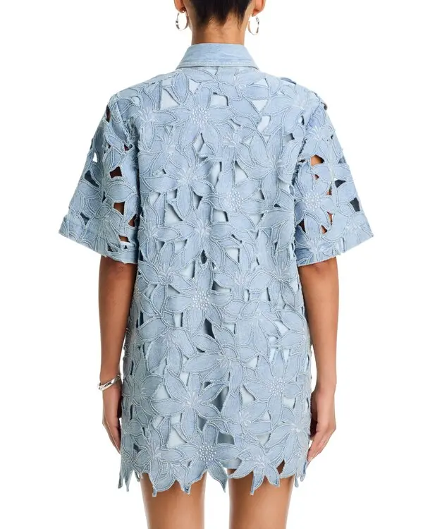 Simkhai Calyn Mini Dress With Floral Cutouts
