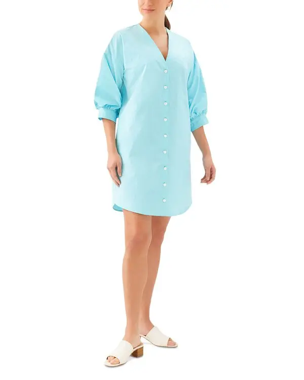 Karen Kane Lantern Sleeve Button Dress